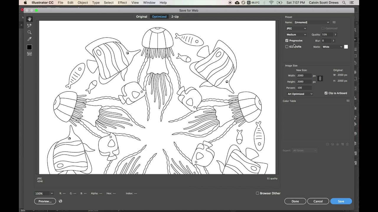 Creating Ocean Coloringbook Mandalas in Illustrator