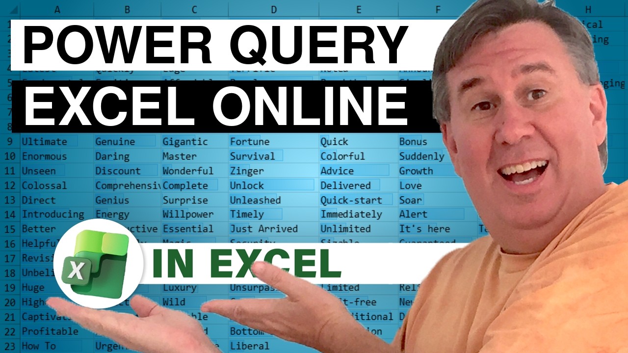 Excel Power Query  in Excel Online - Episode 2727