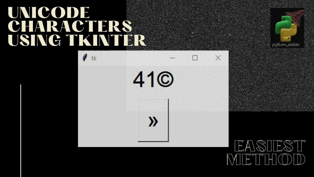 Printing Unicode Characters Using Tkinter