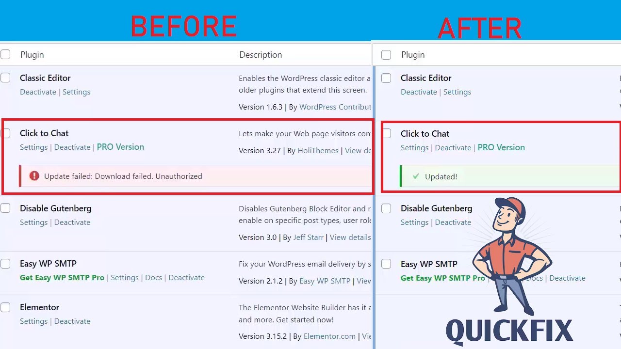 How to Fix Plugin or Theme Update Failed in WordPress - Installation Failed WordPress