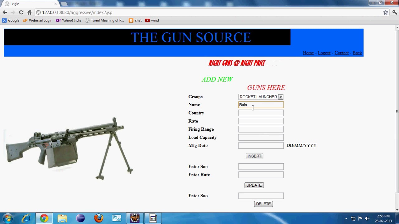 Gun Management System To Classification In Java Okok Projects Final Year Projects Bangalore