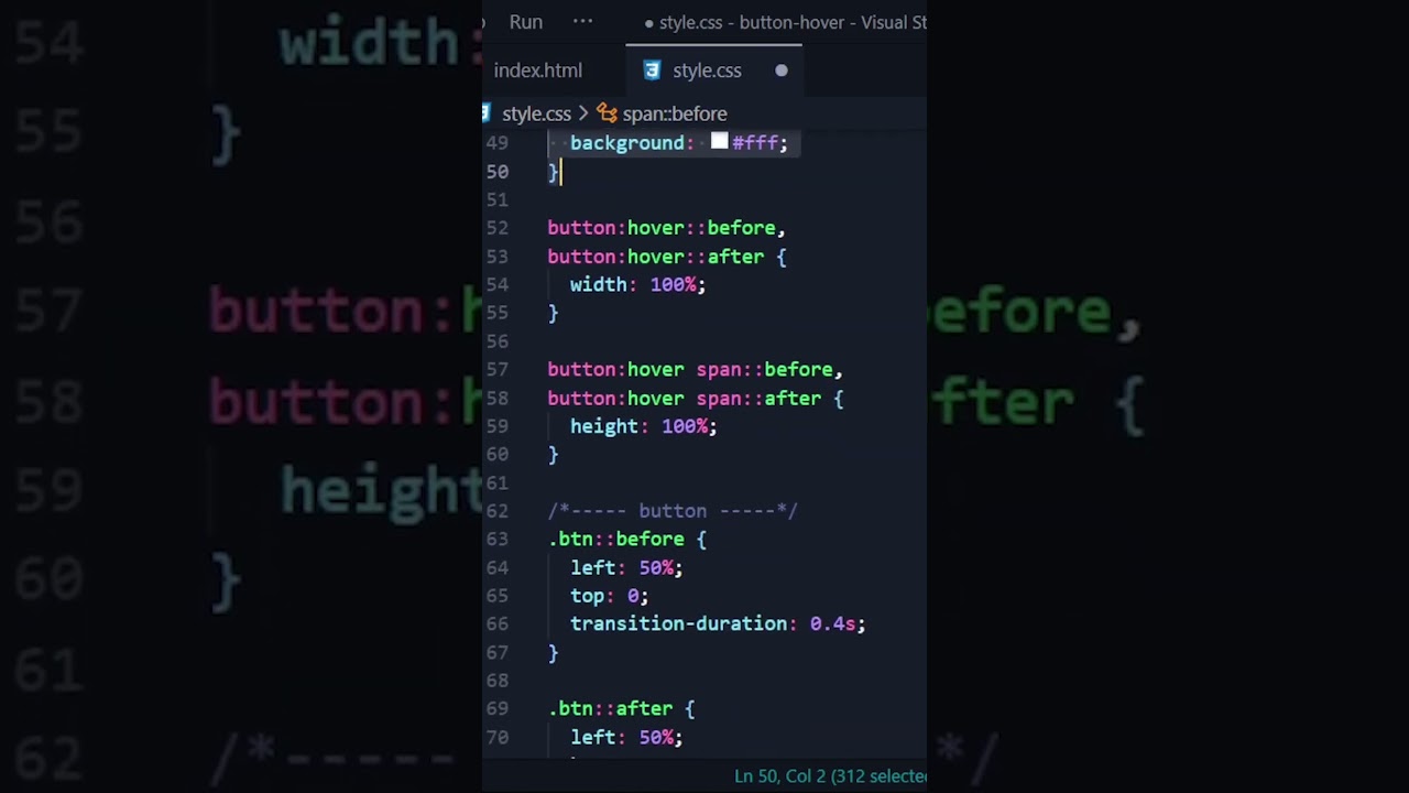 Button Hover Animation Effects CSS #shorts