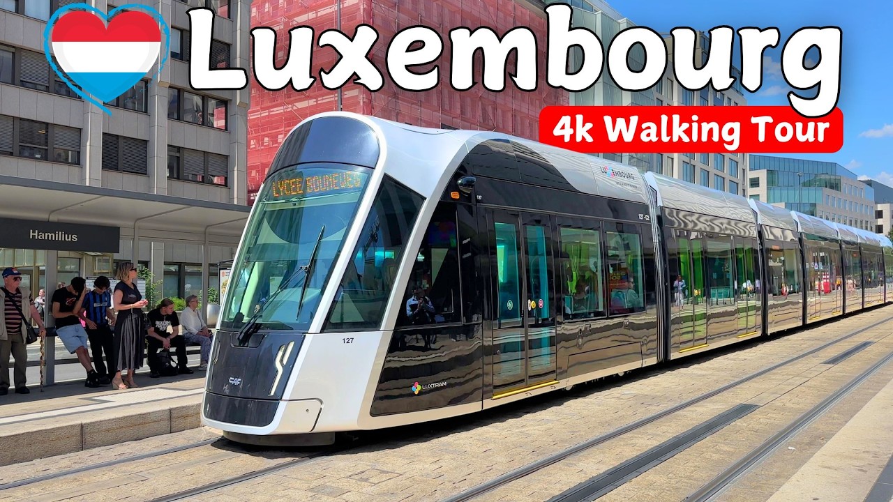 🇱🇺 Luxembourg City Walking Tour 4K 60FPS – Capital of the World’s Richest Country