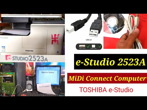 How To MiDi Setup TOSHIBA e Studio 2523A Connect Computer