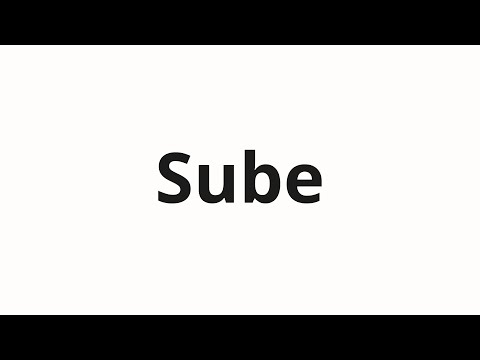How to pronounce Sube