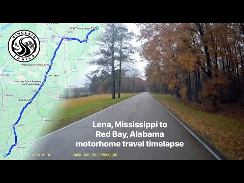 Video: Lena, Mississippi to Red Bay, Alabama motorhome travel timelapse ...