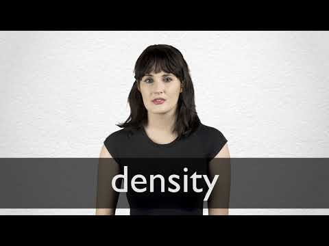 How to pronounce DENSITY in British English