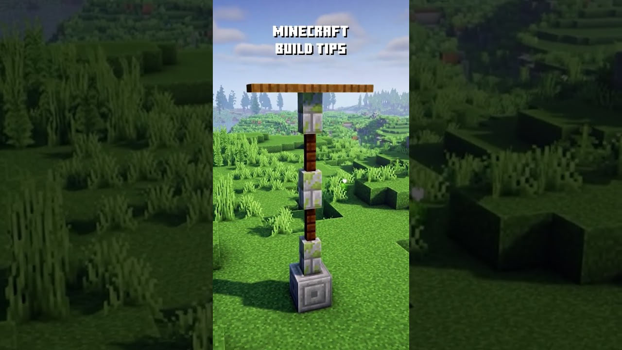Minecraft Build Tips: Village Lamp Post #shorts