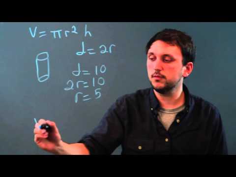 Volume of a Cylinder Using the Diameter