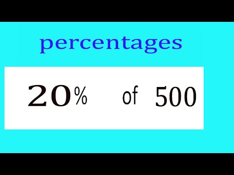 Percentages 20 Percentage(%) of 500
