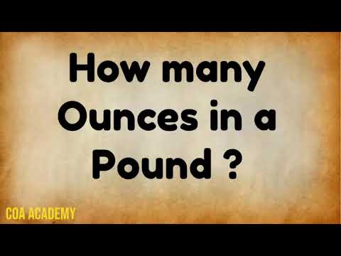 How many Ounces in a Pound | 1 Pound how many Ounces | How many Ounces in One Pound