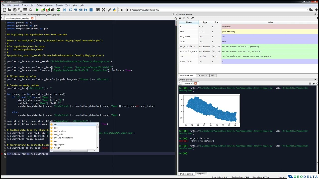 Python Geopandas Tutorial: How to Develop a Population Density Map using Open Data [Part 2]