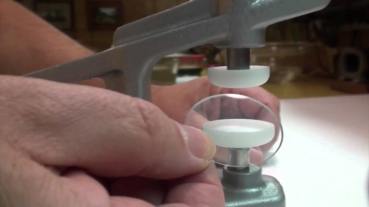 Installing an indicator crystal using the Mitutoyo crystal press.