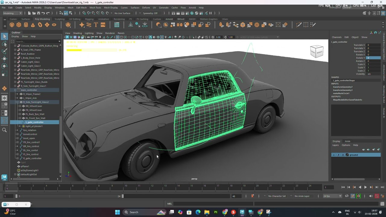 Car Rigging in Autodesk Maya | Vehicle Setup