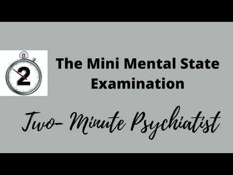 Conducting the Mini Mental Status Examination - in under 2 Minutes!