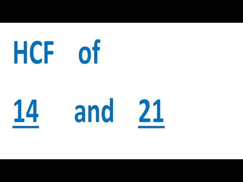 HCF of 14 and 21
