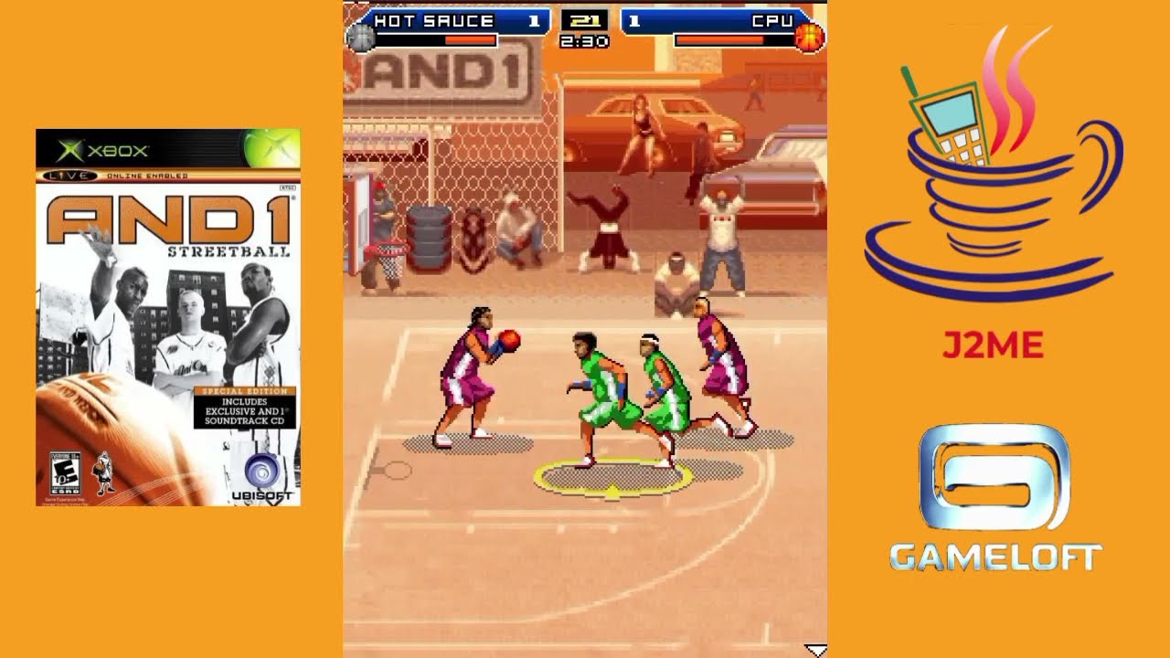 AND1 Street Basketball (Java Mobile Game) Gameplay