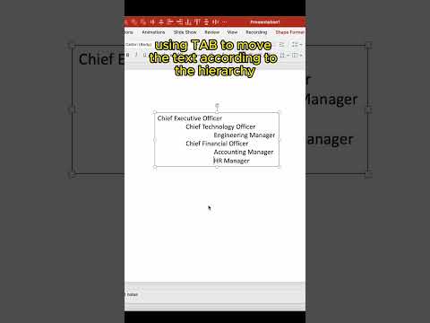 Organizational chart in PowerPoint