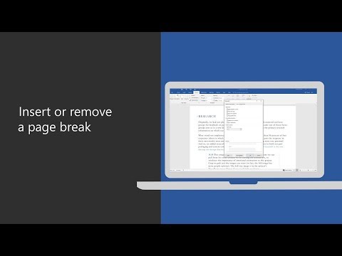 Insert or remove a page break in Microsoft Word
