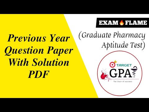 GPAT Previous Questions Paper with answers PDF Download Free (1998-2024)