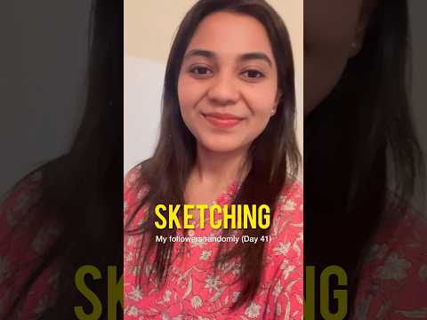 Sketching my Instagram followers randomly-Day 41. #shorts #artist #art