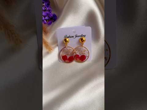 Resin earrings | floral resin earrings π₯β¨#resinart #youtubeshorts #shorts