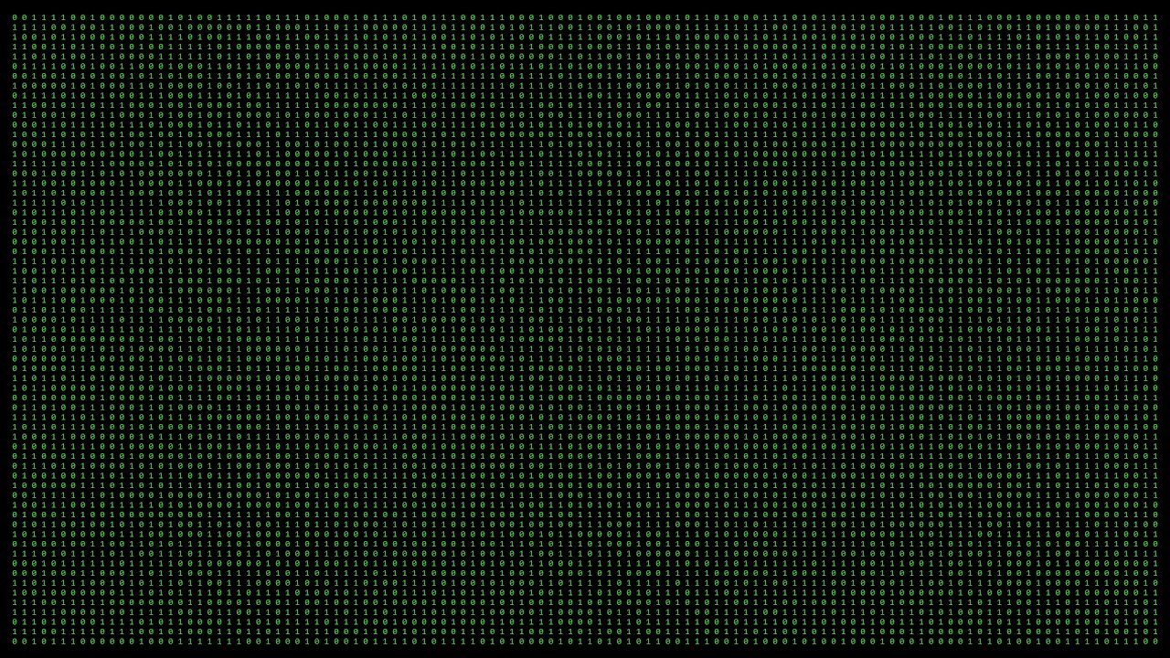 Screensaver | Random binary code CMD | Bell103 | Green Font