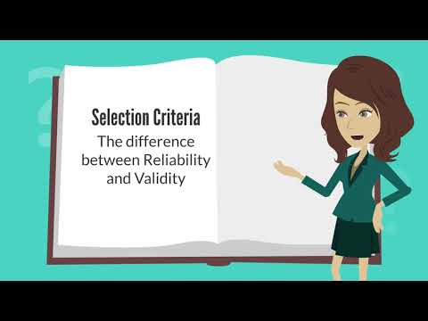 HR - Reliability and Validity in the Selection Tools
