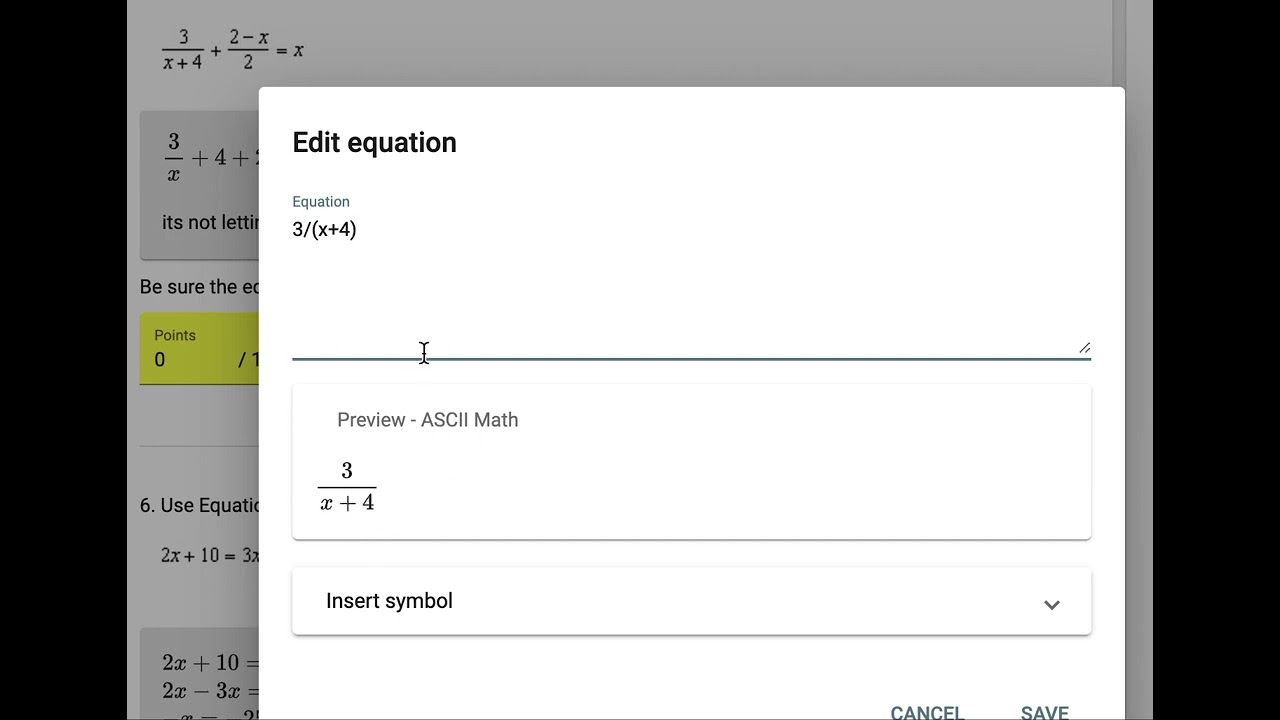 Using the Equation Editor