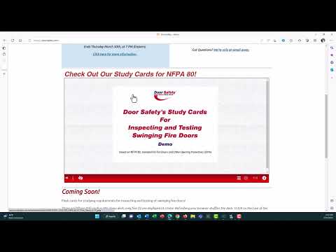 Door Safety's NFPA 80 Study Cards (Demo)