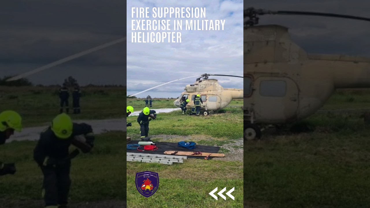 Fire Service Cyprus | Burning Helicopter Exercise