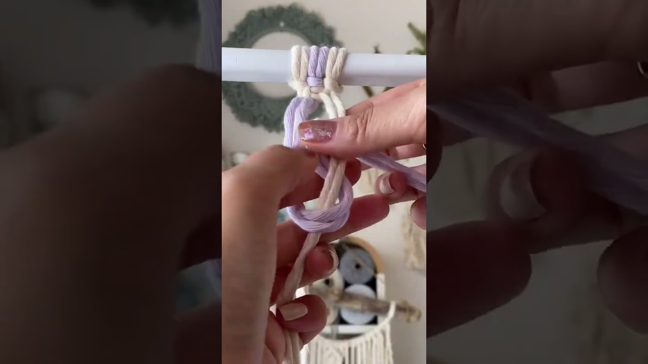 Cute Macrame bow knot tutorial. #eousemacrame #macrametutorial #macramelover #macramemaker
