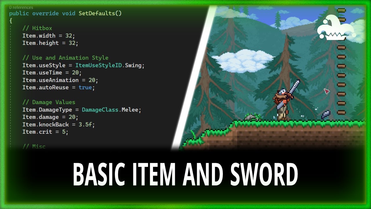 BASIC ITEM & SWORD - HOW TO MAKE A MOD - TMODLOADER 1.4 - 02