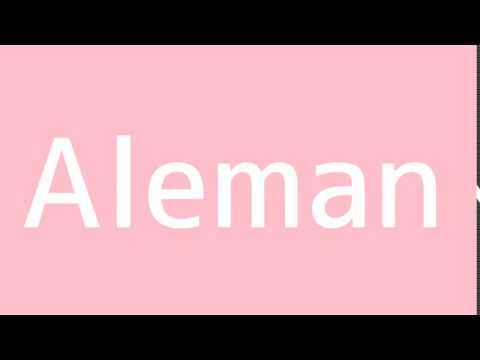 How to say German in Spanish