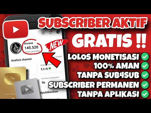 1000 SUBS GRATIS LOLOS MONETISASI????‼️Cara Menambahkan Subscribers YouTube GRATIS Tanpa Aplikasi 2025
