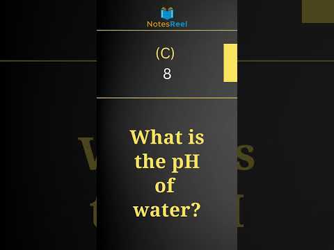 What is the pH of water?