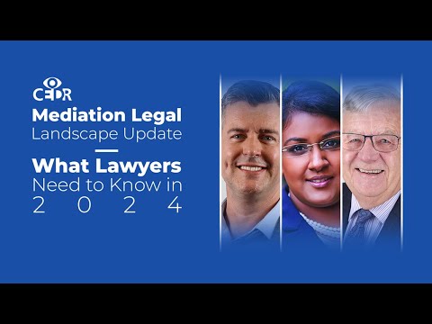 Mediation Legal Landscape Update - What Lawyers Need to Know in 2024