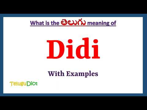 Didi Meaning in Telugu | Didi in Telugu | Didi in Telugu Dictionary |