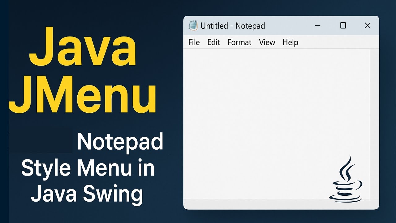 Java GUI: How to Create and use JMenu in Java Swing | #13