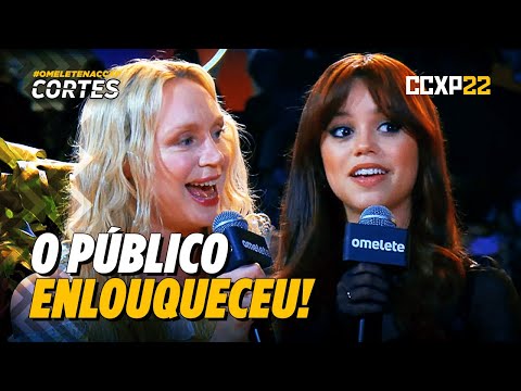 JENNA ORTEGA E GWENDOLINE CHRISTIE LEVAM FÃS À LOUCURA NA #CCXP22 | CORTES Omelete | #OmeleteNaCCXP