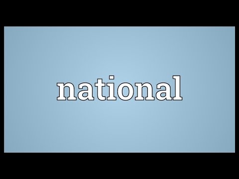 National Meaning