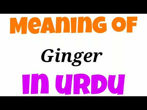 Ginger ko urdu mein kya kahate hai | Ginger ko urdu mein kya bolate hai | Ginger meaning in urdu