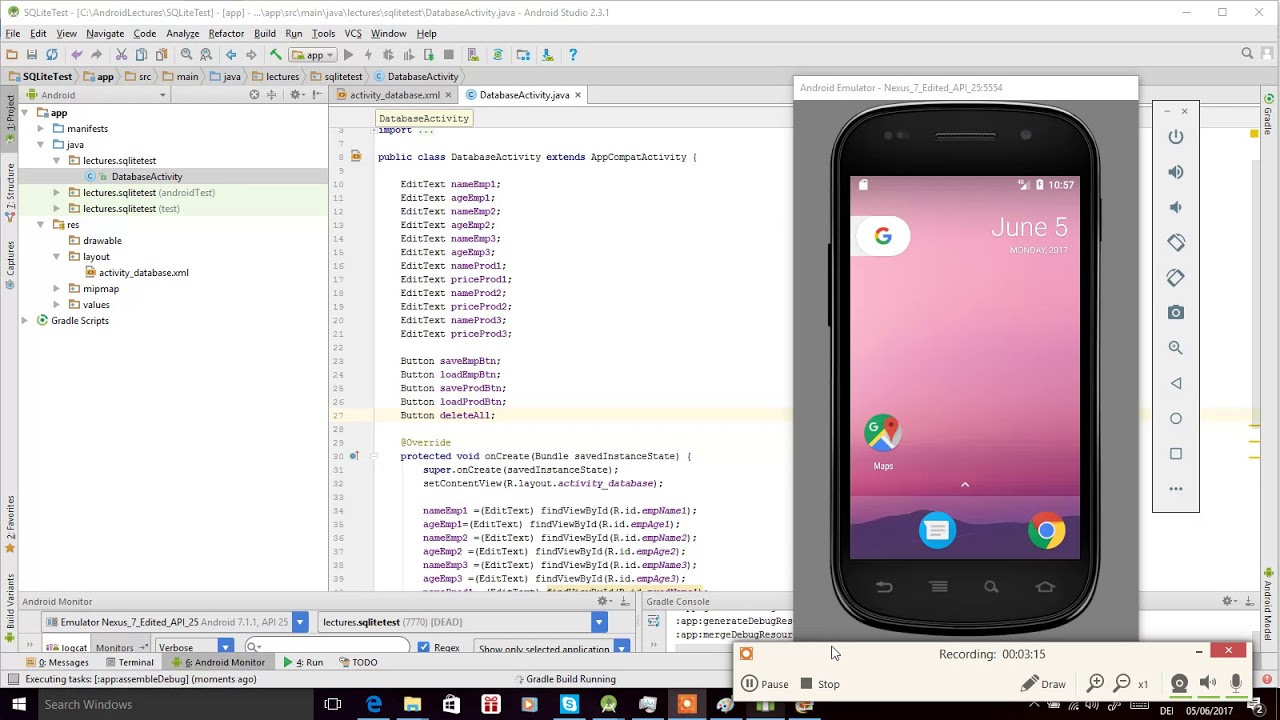 Android SQLite Database with example Project : part 9