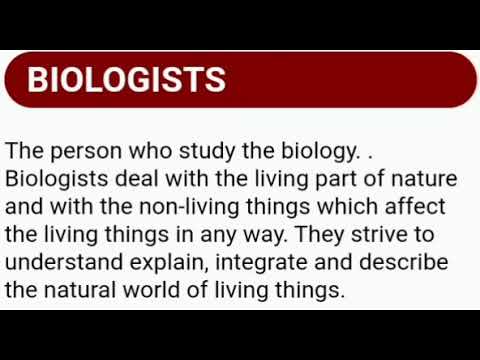 Definition of Biologist In Hindi Urdu