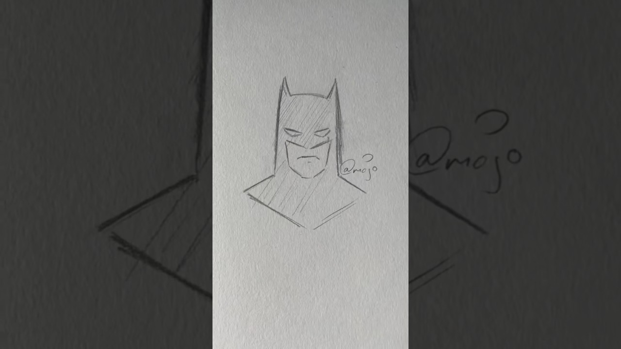 How to draw Batman easy step by step