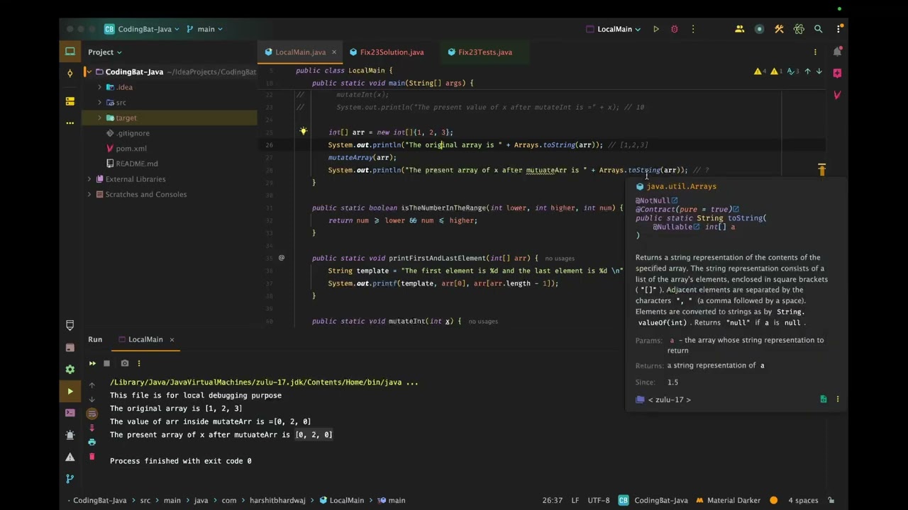 CodingBat Java | Array-1 Section | fix23