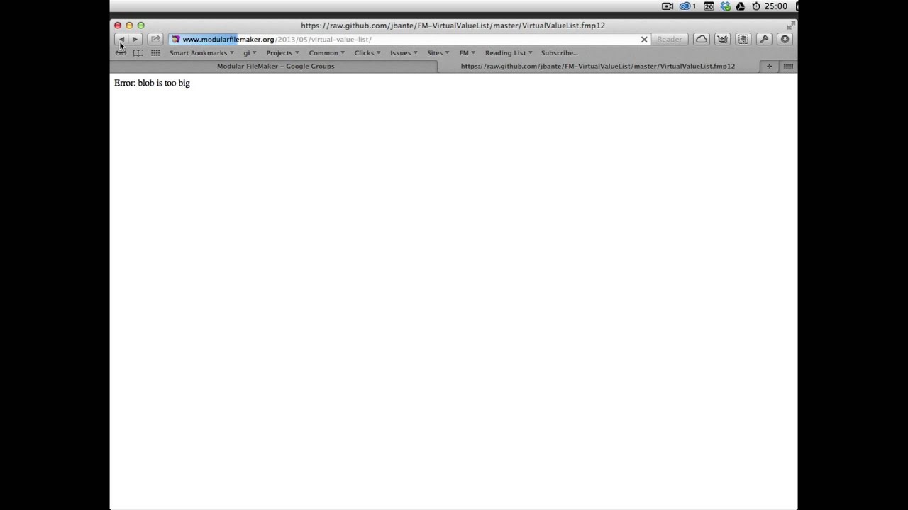 Modular FileMaker Downloading From Guthub