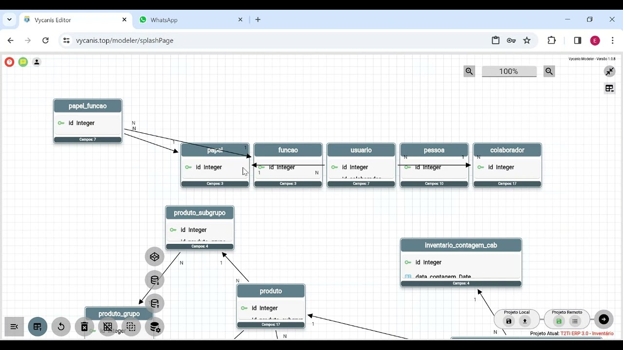 Vycanis Modeler - Engenharia Reversa - Adicionando Tabelas
