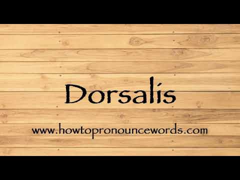 How To Pronounce Dorsalis ? How To say Dorsalis New Video