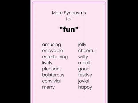 Synonyms For FUN #english #vocabularywords #pronunciation #grammar #shortsyoutube #publicspeaking